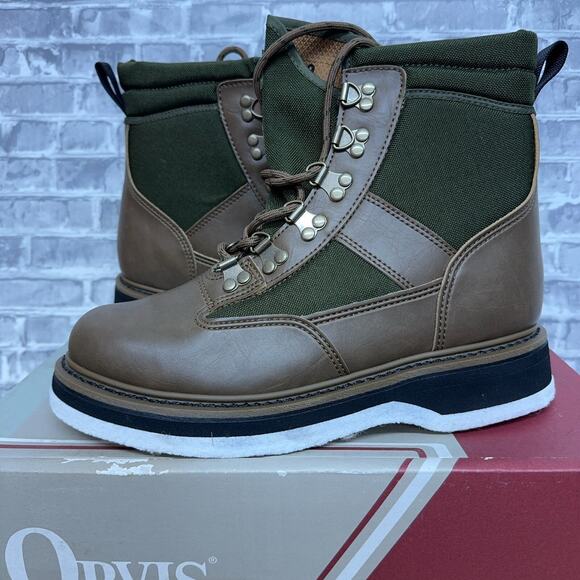Orvis | Shoes | Orvis Fly Fishing Wading Brogue Boots Felt Sole Olive ...